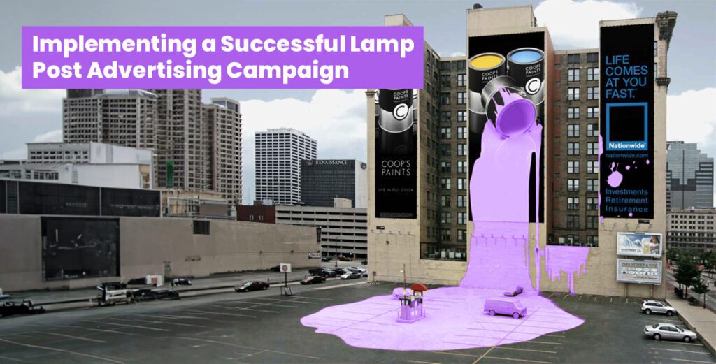 What is lamp post advertising?